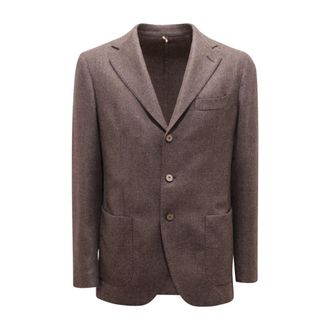 Santaniello Wolljacke im klassischen Stil - - Jackets - Herren - Braun - L