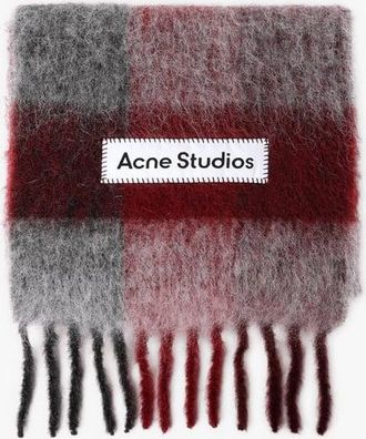 Acne Studios Echarpe Large Check en alpaga, laine et mohair mélangés