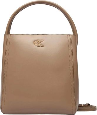 Calvin Klein Femme, Sacs, Brun, Taille: ONE Size Sac &agrave; main avec bandouli&egrave;re et poche int&eacute;rieure