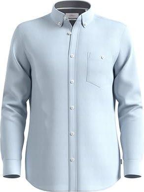 s.Oliver 2140657 Chemise à Manches Longues, Coupe Slim, Bleu 5084, XXL Homme