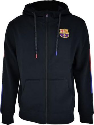 Barcelona Veste FC Hoodie ouverte Bar&ccedil;a Race Black - Produit sous licence - Taille adulte M, Noir, M