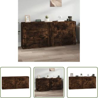vidaXL vidaXL R&auml;uchereiche - Sideboards 2 Stk. R&auml;uchereiche Holzwerkstoff