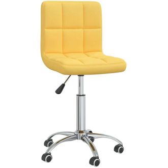 vidaXL B&uuml;rostuhl Drehbar Senfgelb Stoff vidaXL