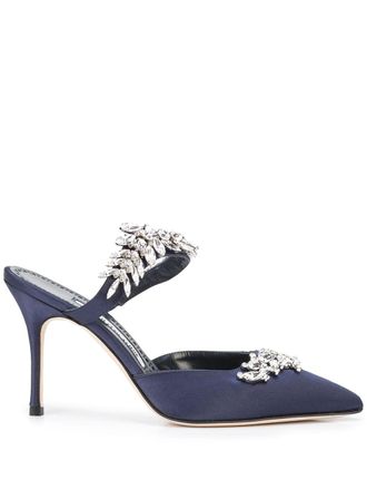 Manolo Blahnik mules Lurum 90 mm - Bleu