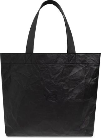 Yohji Yamamoto Femme, Sacs, Noir, Taille: ONE Size Logo Tote Bag