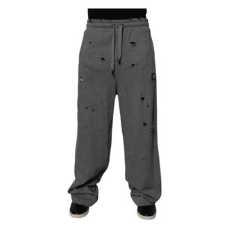 Dolce & Gabbana Gerade geschnittene Sweatpants - - Trousers - Herren - Grau - M