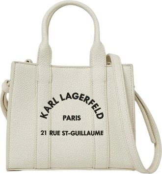 Karl Lagerfeld Femme, Sacs, Blanc, Taille: ONE Size Petit Cabas Essentials