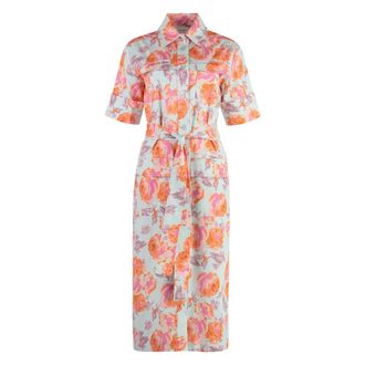 St. John Kleid mit G&uuml;rtel - - Dresses - Damen - Mehrfarbig - 2XS