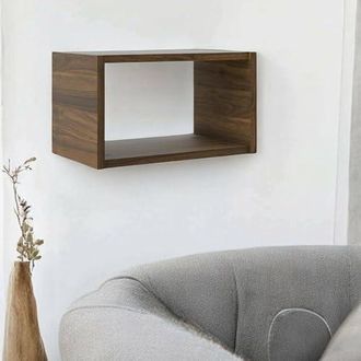 Dmora Regal Karina, Gestell, Wandregal, Mehrzweckregale, 44x25 h26 cm, Nussbaum