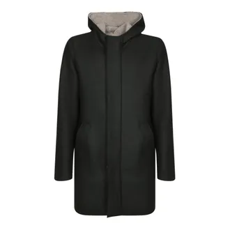 Harris Wharf London Homme, Manteaux, Brun, Taille: L Parka en Laine Boucl&eacute;e