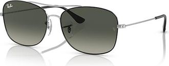Ray-Ban Rb3799 Sonnenbrillen Silber Fassung Grau Glas 57-15