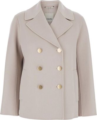 Max Mara Femme, Vestes, Beige, Taille: 38 FR Veste Crois&eacute;e Margot