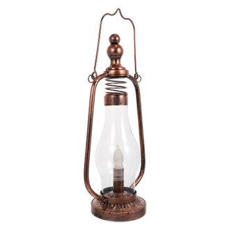 NUOBESTY LED Öl Lampe Retro Stil Flammenlos Vintage Hängelampe Handlich aus Eisen Kunsthandwerk für Wohnzimmer Deko und Garten Laterne ohne Batterie