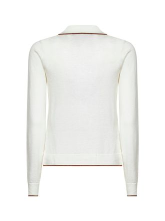 Max Mara Womens Cardigan Msttarga White Silk-Wool Cardigans Sweater