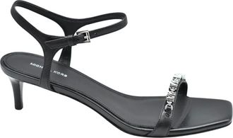 Michael Kors Femme, Chaussures, Noir, Taille: 39 1/2 EU Dina Embellished Leather Sandal