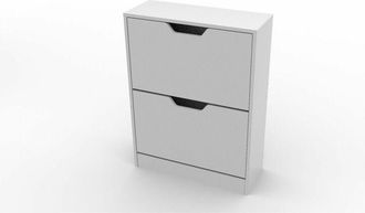 Toilinux Toilinux - Meuble à chaussures 2 abbattants icko - 60x23,5x81,5