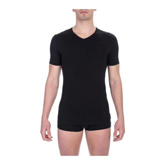 Dirk Bikkembergs Klassisches V-Ausschnitt Baumwoll-T-Shirt - - Underwear - Herren - Schwarzk - L