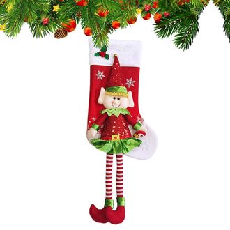 Generic Weihnachtsstrumpf-Ornament, Weihnachtsdekoration, Anhänger, Weihnachtsstrumpf, Weihnachtsschmuck, lustige Puppe, Weihnachtsbaumschmuck, Anhänger für W