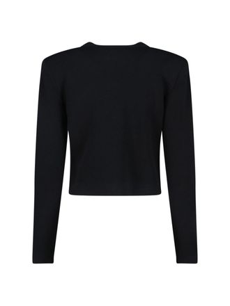 Balmain Womens Sweaters Black Viscose