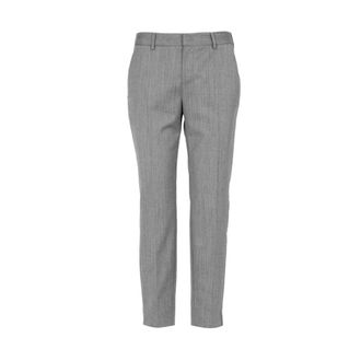 Pantaloni Torino Graue Wollmischung Slim Fit Hose - - Trousers - Damen - Grau - XL