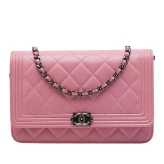 Chanel Pre-owned Boy Flap Wallet on Chain - Femme - Pre-owned - Rose - Taille: ONE Size