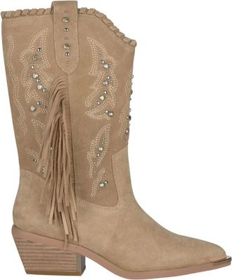 Alma En Pena Alma EN Pena, Femme, Chaussures, Beige, Taille: 41 EU Bottes en daim &agrave; franges