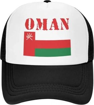 Generic Casquette Trucker Unisexe Classique personnalis&eacute;e avec Drapeau dOman Ajustable pour Adultes et Hommes id&eacute;ale Les activit&eacute;s de Plein air Cadeaux Sport