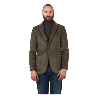 AT.P. CO Gr&uuml;ne Samt Winterjacke f&uuml;r M&auml;nner - - Jackets - Herren - Gr&uuml;n - S
