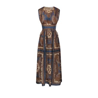 Zimmermann Femme, Robes, Multicolore, Taille: 40 FR Robe Maxi Mahon &agrave; Taille Marqu&eacute;e