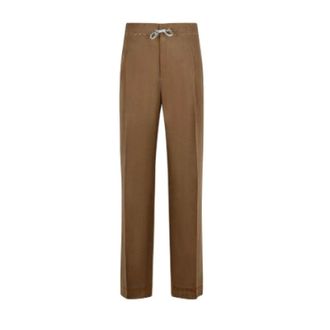 Maison Margiela Homme, Pantalons, Beige, Taille: S Pantalon en Mohair et Laine