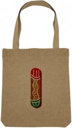 Fabulous Sac Shopping Tote Bag Aspect Lin - I Ines Ilan Lettre Alphabet Pr&eacute;nom Noel Enfant - Sac de Courses Toile Epaisse 360g Beige Naturel Cabas Port&eacute; Epaule