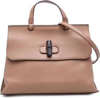 Gucci Hobo Bags - Medium Leather Bamboo Daily Satchel - Gr. unisize - in Braun - f&uuml;r Damen