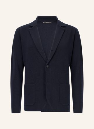 Boggi Milano Boggi Milano Knitted Merino Wool Single-Breasted Jacket blau