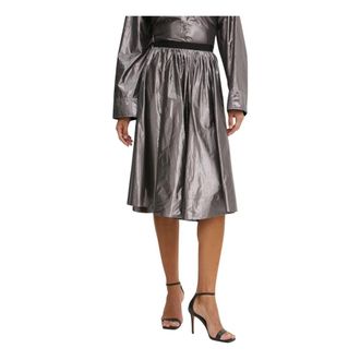 Forte_Forte Midirock - - Skirts - Damen - Grau - XS