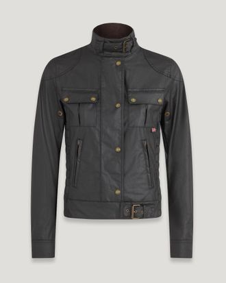 Belstaff Belstaff Veste Gangster pour femme Coton ciré NOIR Taille 36