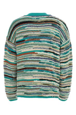 Alanui Mens Embroidered Cotton Blend Madurai Cardigan 4384 Maglieria Sweater