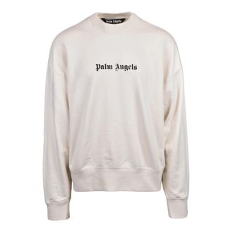 Palm Angels Felpa Girocollo - - Sweatshirts & Hoodies - Herren - Beige - XL