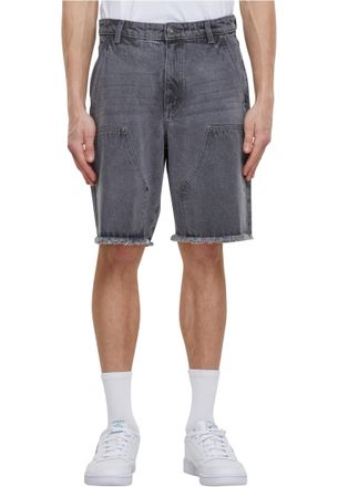 Urban Classics Urban Claasics Herren Jeans Shorts Open Edge Two Knee Denim Shorts, Kurze Jeans für Männer, Loose Fit
