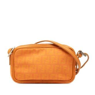 Fendi Sac bandouli&egrave;re en toile Pre-owned - Femme - Pre-owned - Orange - Taille: ONE Size