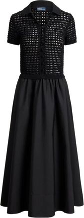 Ralph Lauren Femme, Robes, Noir, Taille: 38 FR Cable-Knit Bodice Cotton Dress