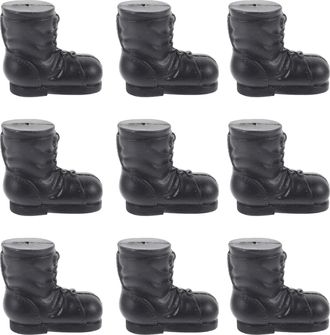 NUOBESTY 10 St&uuml;ck Weihnachtsmannstiefel Deko aus Kunststoff Realistische Kleiner Weihnachtsdeko f&uuml;r Party Selbstgemacht Weihnachtsfeier und Festliche Tischdeko