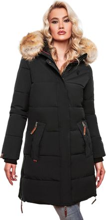 Navahoo Warmer Damen Winter Stepp Mantel Winterjacke Parka B803 [B803-Halin-Schwarz-Gr.XS]