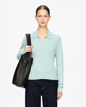 Arket Strickjacke Aus Reinem Kaschmir -T&uuml;rkis