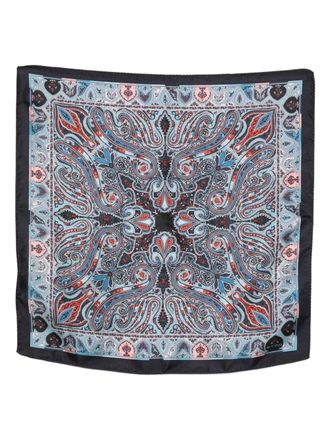 Etro foulard en soie à motif cachemire - Bleu