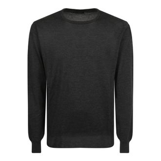Dell'Oglio Homme, Pulls, Gris, Taille: M Maille Ras du Cou