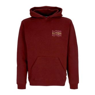 Iuter Skull Hoodie Burgund Langarm Sweatshirt - - Sweatshirts & Hoodies - Herren - Rot - XS