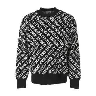 Versace Jeans Couture Jacquard Monogram Sweater - - Knitwear - Herren - Schwarzk - S