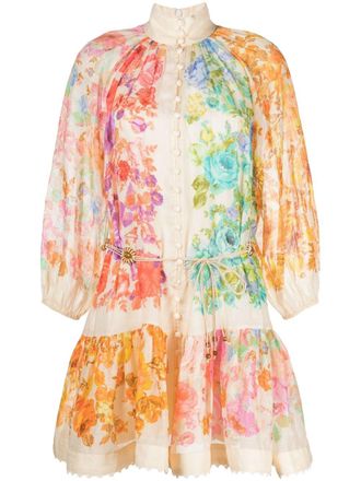 Zimmermann robe &eacute;vas&eacute;e Raie Lantern &agrave; coupe courte - Tons neutres