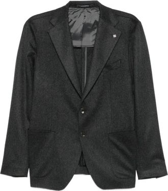 Tagliatore Homme, Vestes, Gris, Taille: L Blazer Crois&eacute; &agrave; Revers Crant&eacute;s