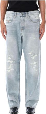 Diesel Homme, Jeans, Bleu, Taille: W33 Jean en denim droit d&eacute;lav&eacute;